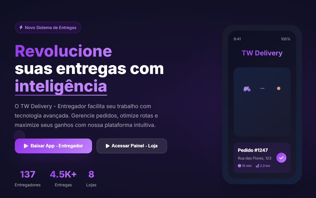 TW Delivery | Revolucione suas Entregas